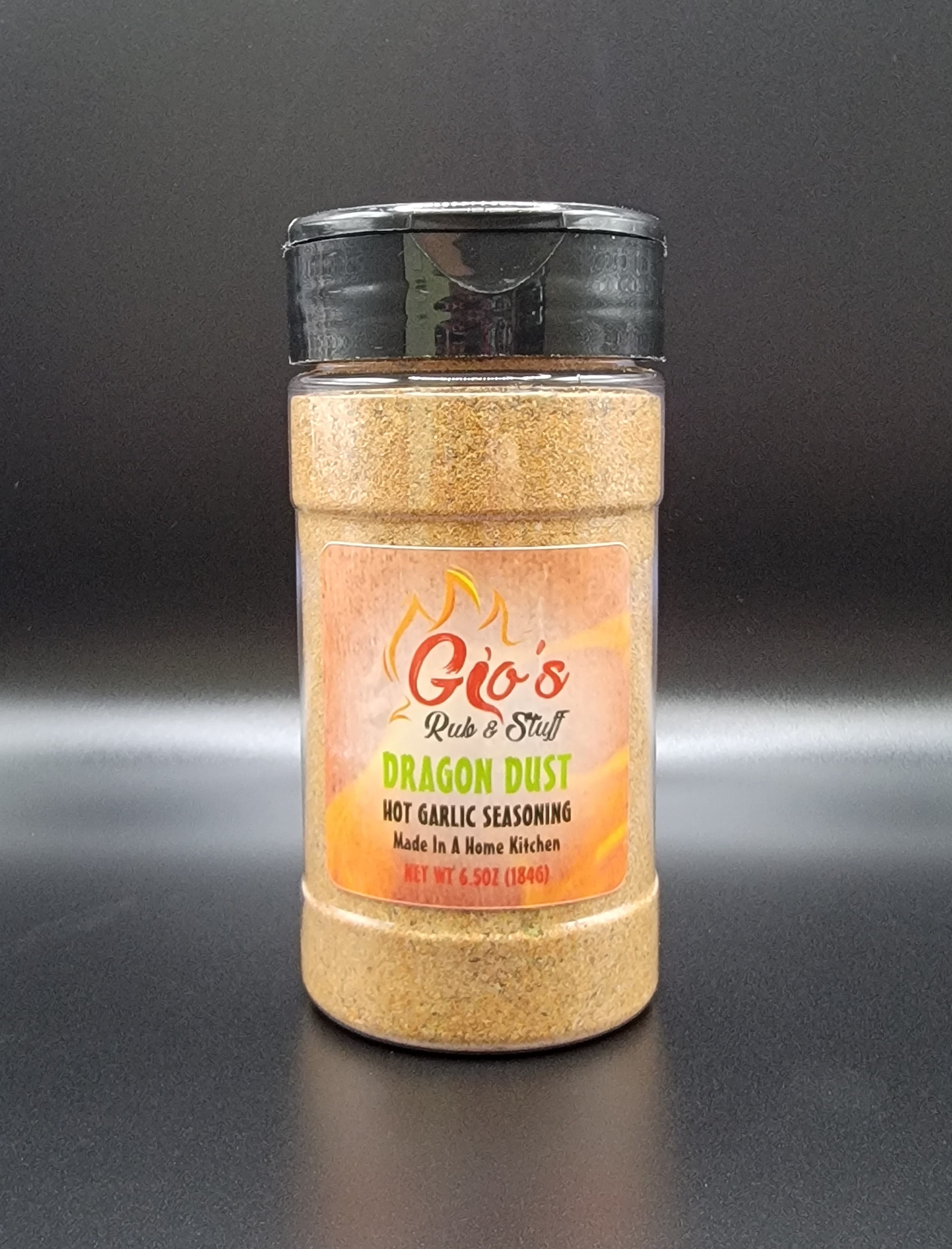 Dragon Dust - Hot/Extra Garlicky/Sugar-Free | Gio's Rub & Stuff